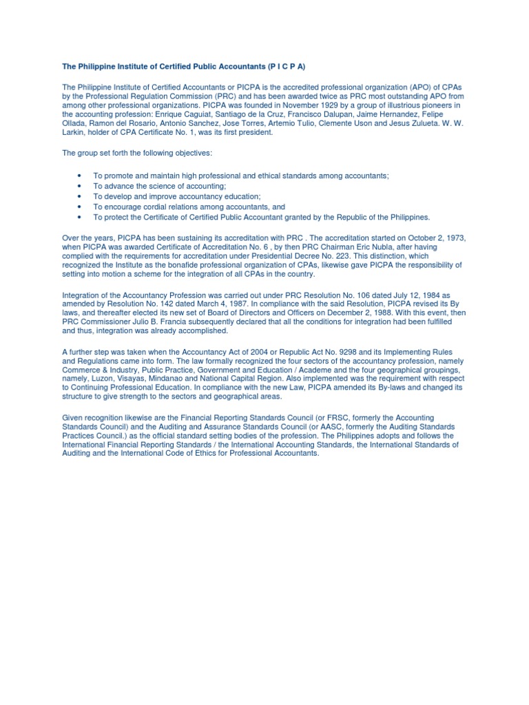 The Philippine Institute of Certified Public Accountants | PDF ...