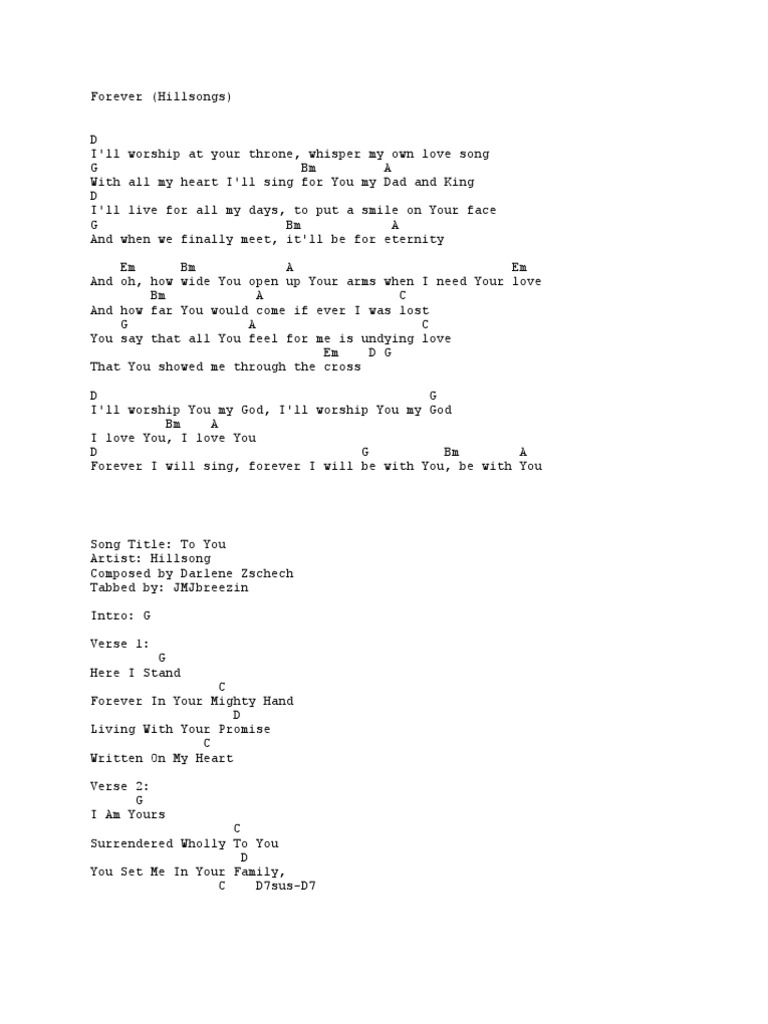 Worship Song Compilation | PDF | Song Structure | Religion And Belief