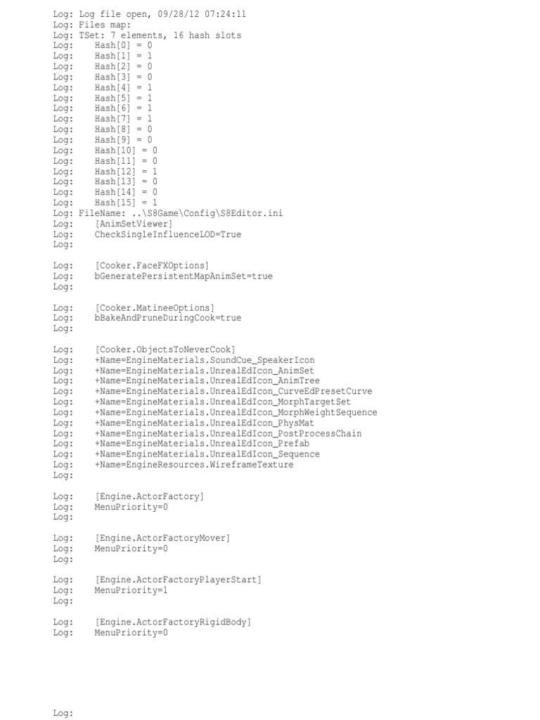 UE3 Auto Report Ini Dump | PDF | Ibm Pc Compatibles | Computing And Information Technology