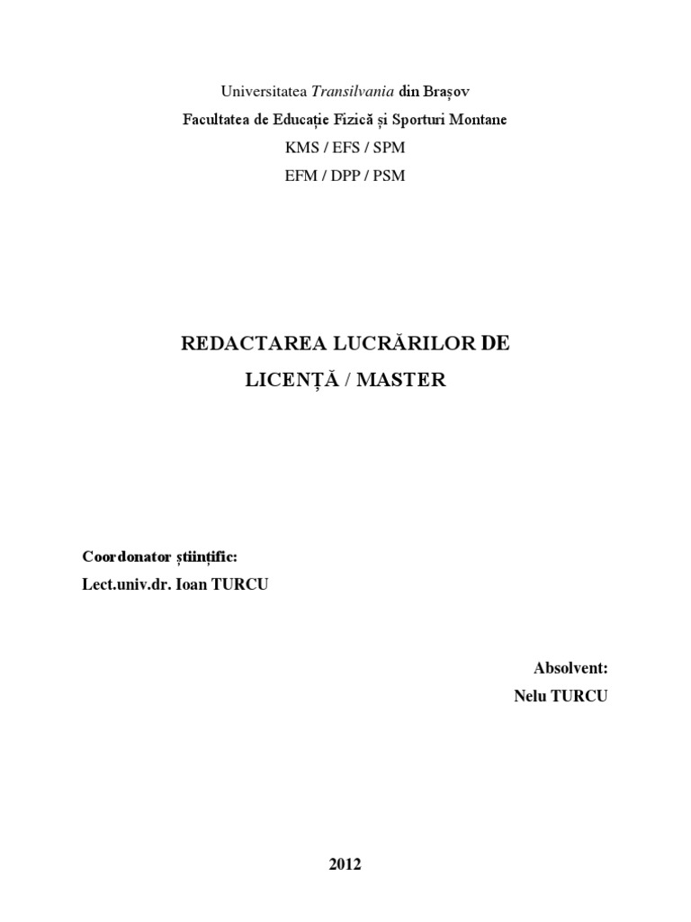 Redactarea Lucrarilor - RECOMANDARI | PDF