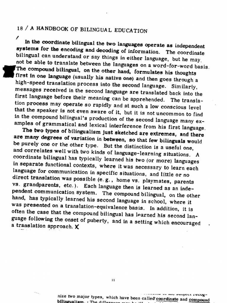 Coordinate vs. Compound Bilingual | Multilingualism | Translations