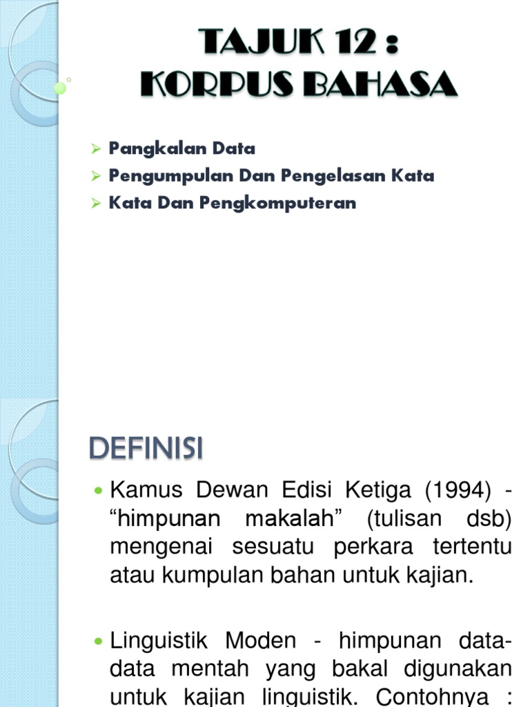 Korpus Bahasa | PDF