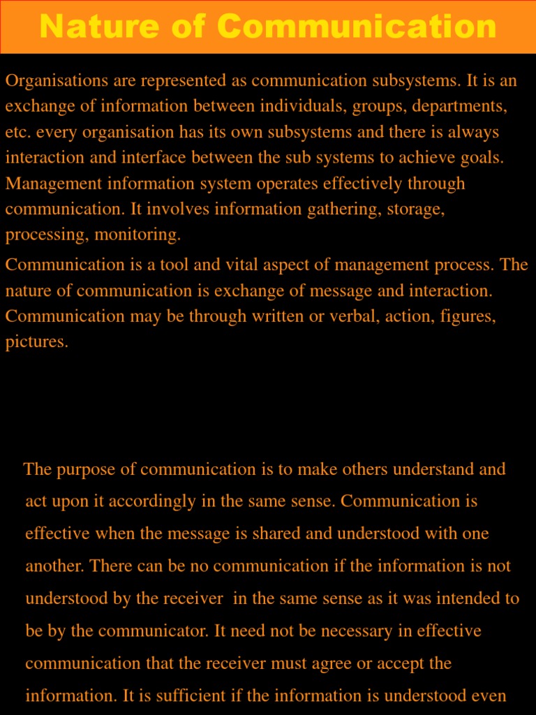 Nature of Communication | PDF | Communication | Science