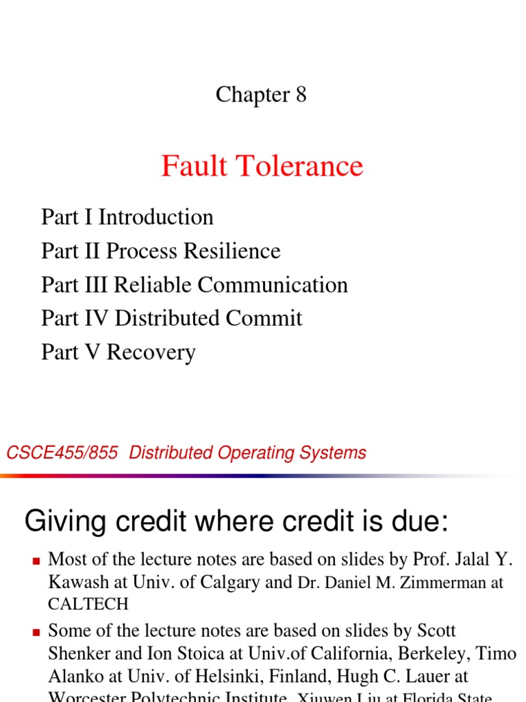 Fault | PDF | Message Passing | Concurrency (Computer Science)