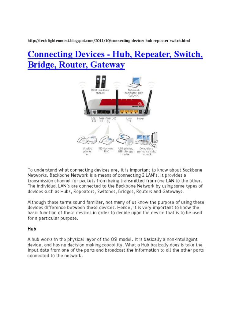 Connecting Devices | PDF | Network Switch | Firewall (Computing)