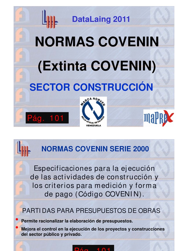 3 Normas Covenin 2000 | Descargar gratis PDF | Unidades de medida ...