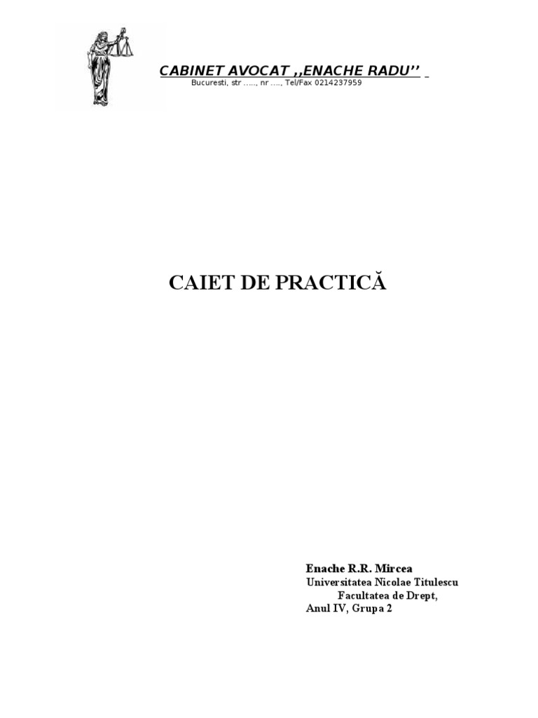 Caiet de Practica | PDF