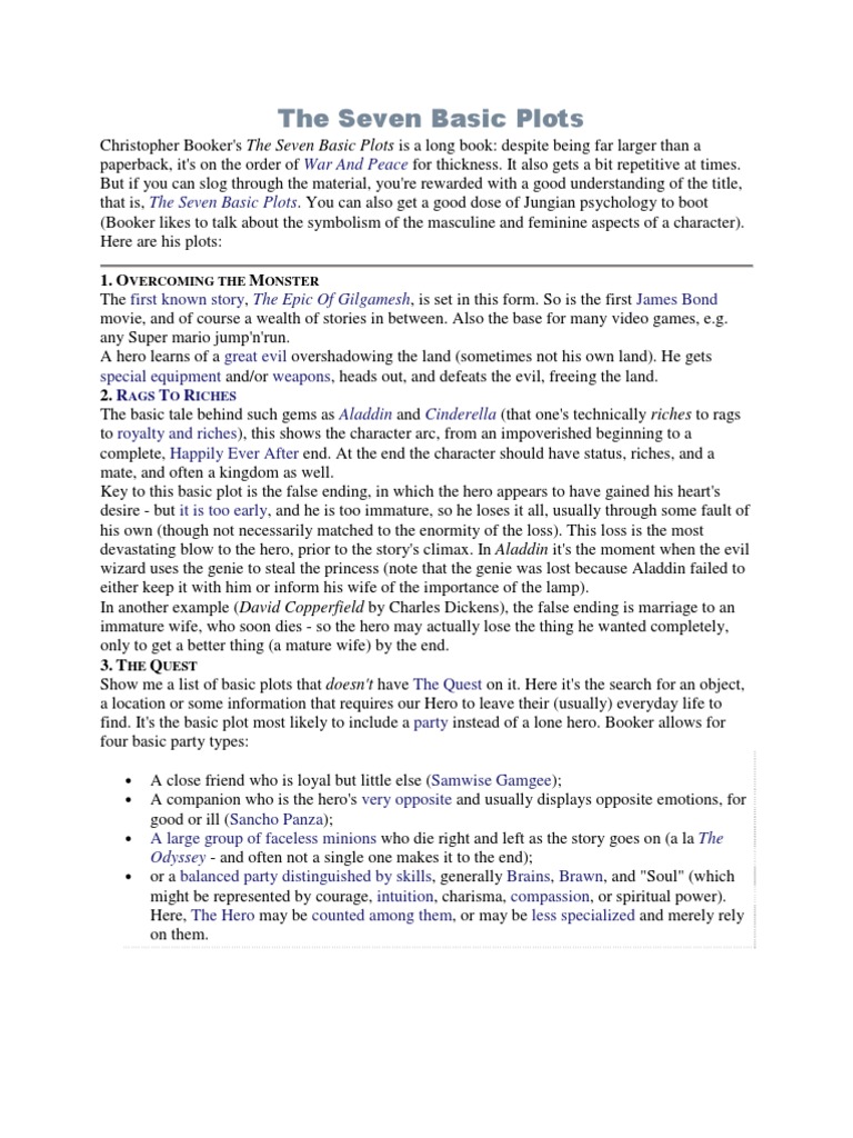The Seven Basic Plots | Quest | Hero