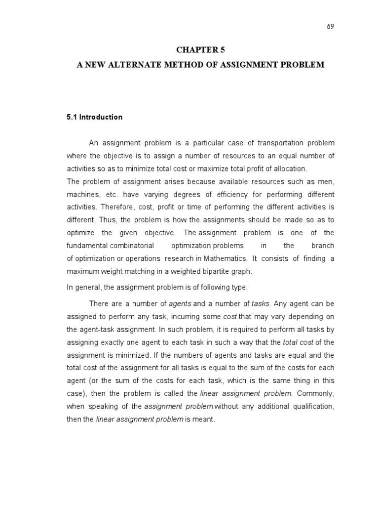 An Efficient Alternative Method for Solving Assignment Problems | PDF ... An Efficient Alternative Method for Solving Assignment Problems | PDF ...