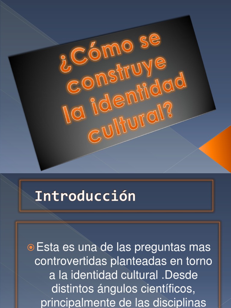 Presentacion Identidad Cultural | PDF | Conocimiento | Conceptos ...