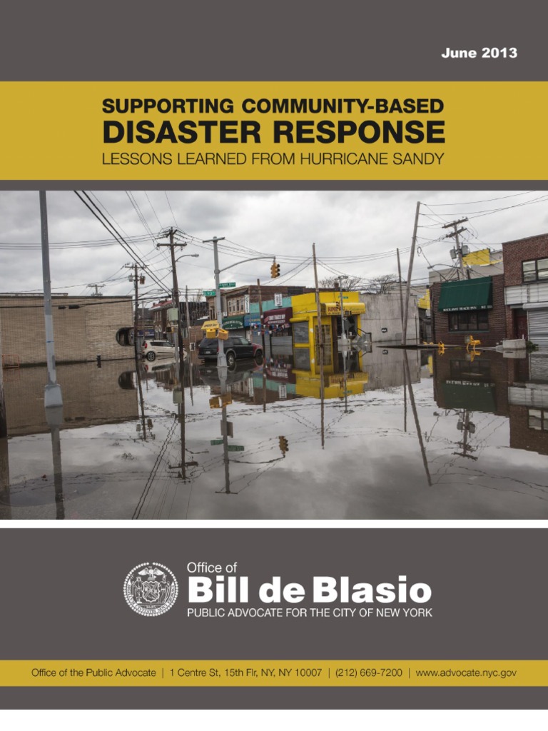 Supporting Community-Based Disaster Response | PDF | Hurricane Sandy ...