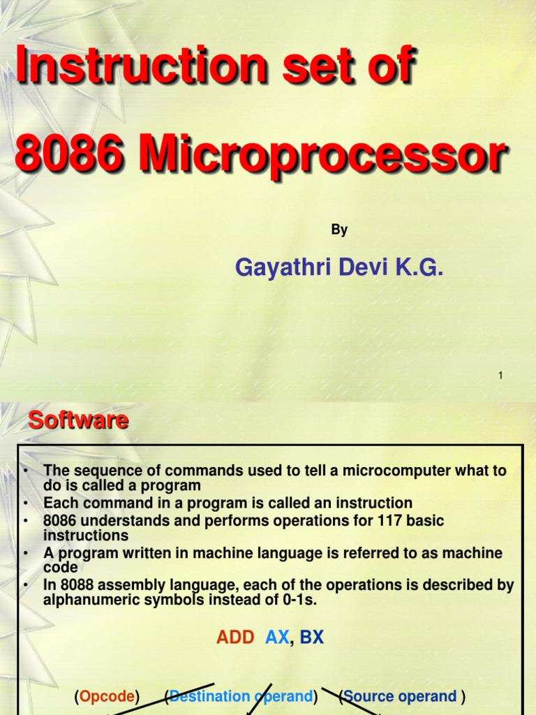 2.micro Controller 8086 Instruction Set | PDF | Instruction Set ...