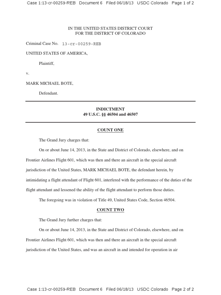 Mark Bote Indictment | Unduh gratis PDF | Indictment | United States ...