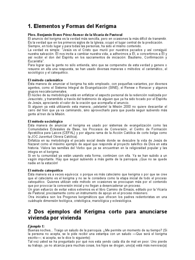 Kerigma | PDF | eucaristía | Jesús