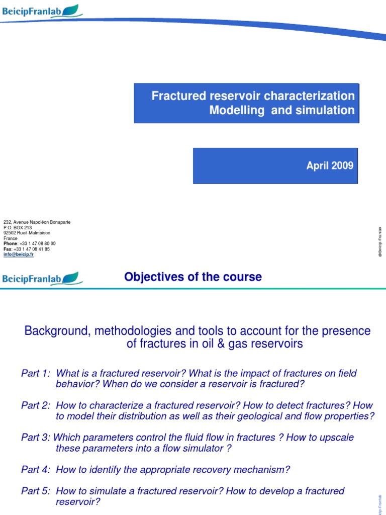 Fractured Reservoir Characterization Modelling and Simulation | PDF ...
