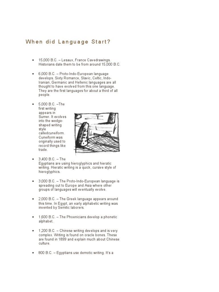 When Did Language Start | PDF