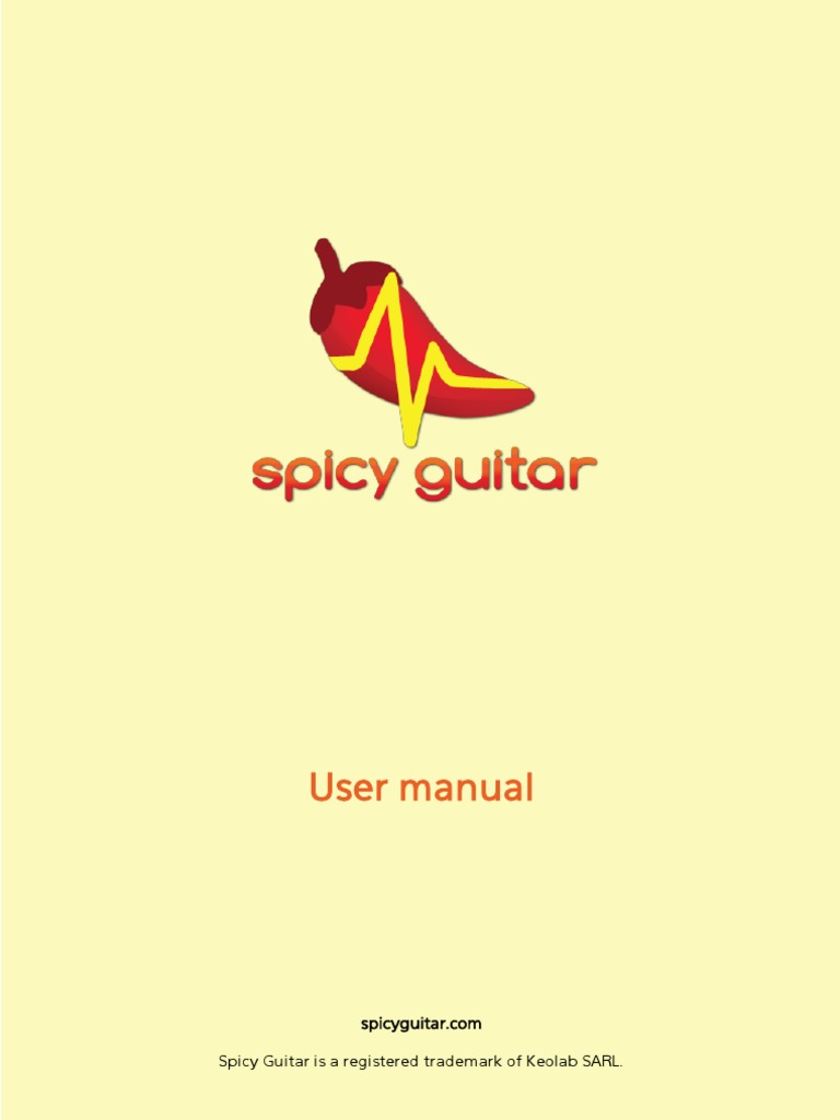 User Manual: Spicy Guitar Is A Registered Trademark of Keolab SARL ...