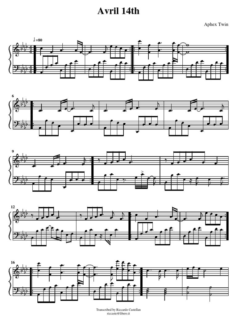 Aphex Twin - Avril 14th | PDF