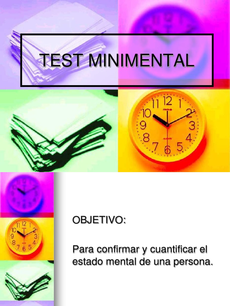 Test Minimental | PDF | Ciencia cognitiva | Cognición