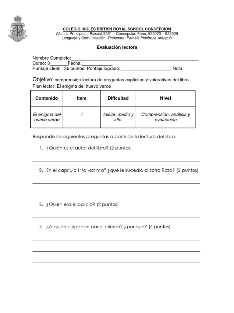 El Enigma Del Huevo Verde | PDF