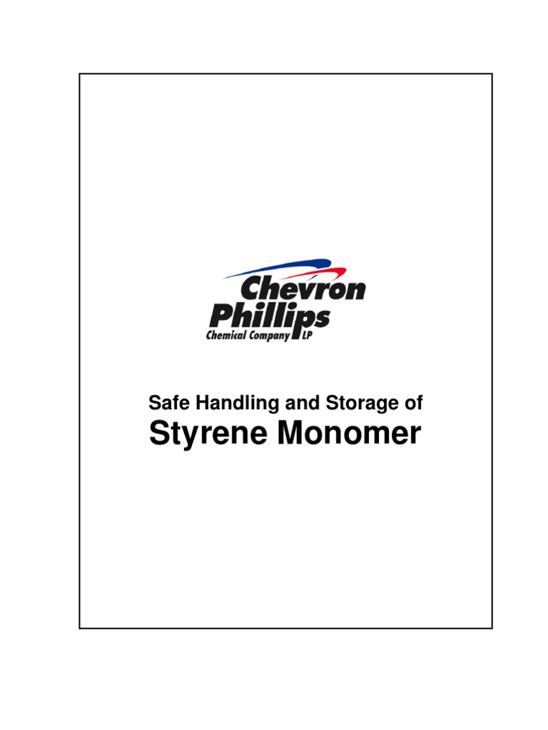 Safe Handling and Storage of Styrene Monomer | PDF | Polystyrene ...