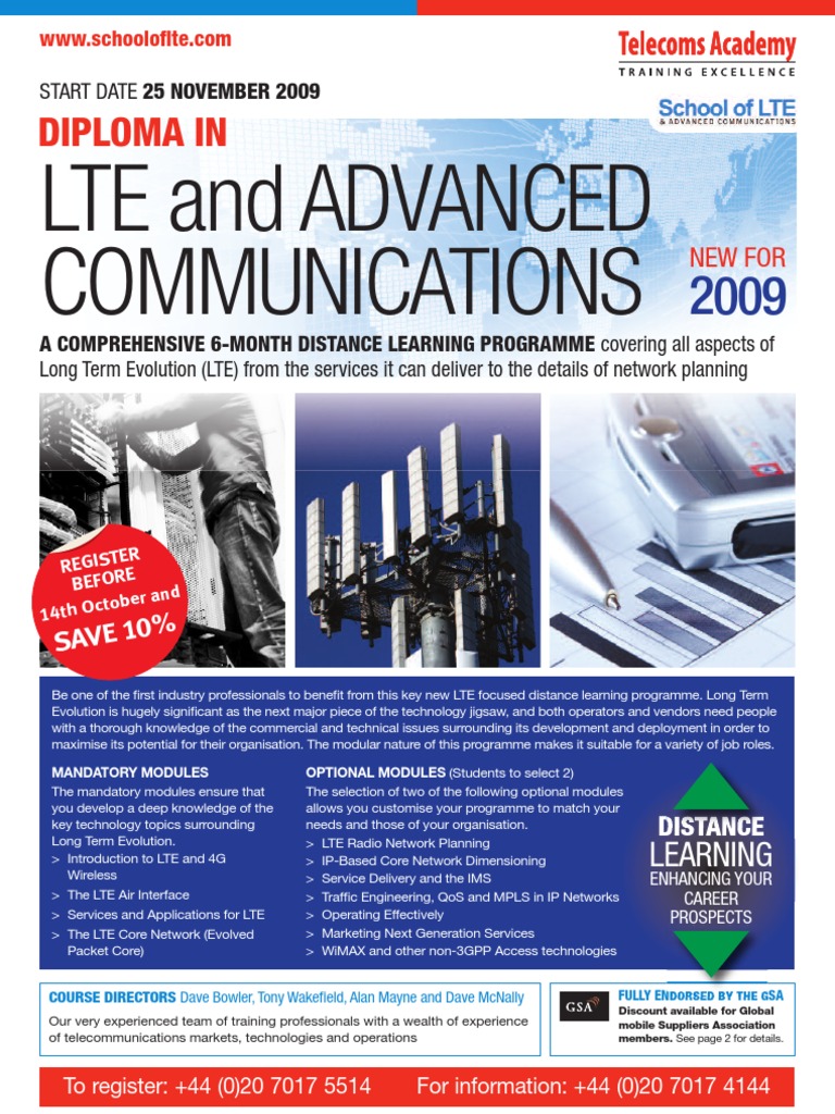 Diploma in LTE and Advanced Communications | PDF | Lte ...