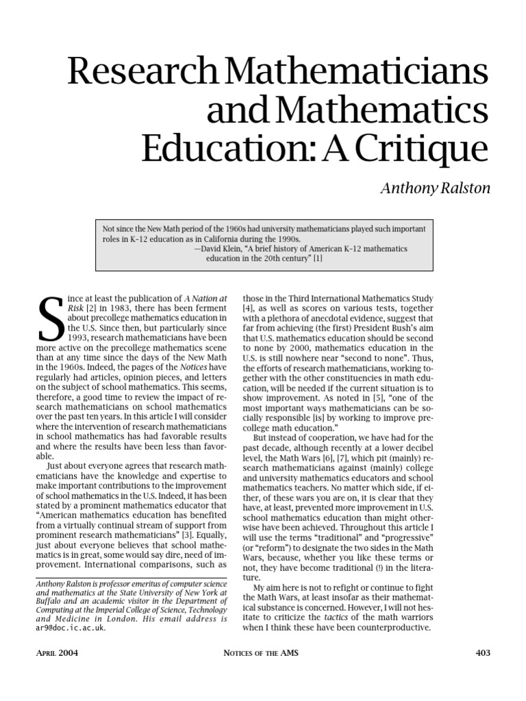 Mathed 1 | PDF | Teaching Mathematics | Curriculum