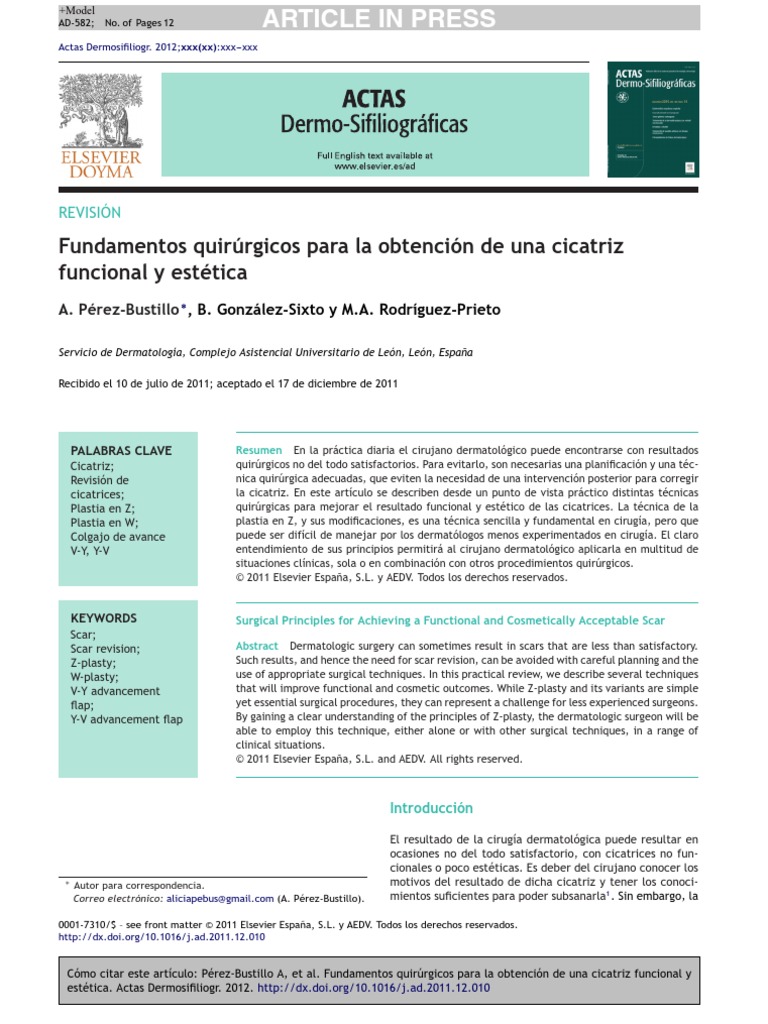 Z Plastia | PDF | Sutura Quirúrgica | Cicatriz