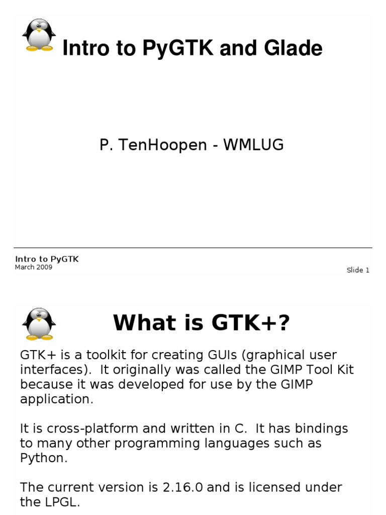 Introducere PyGTK PDF | PDF | Widget (Gui) | Graphical User Interfaces