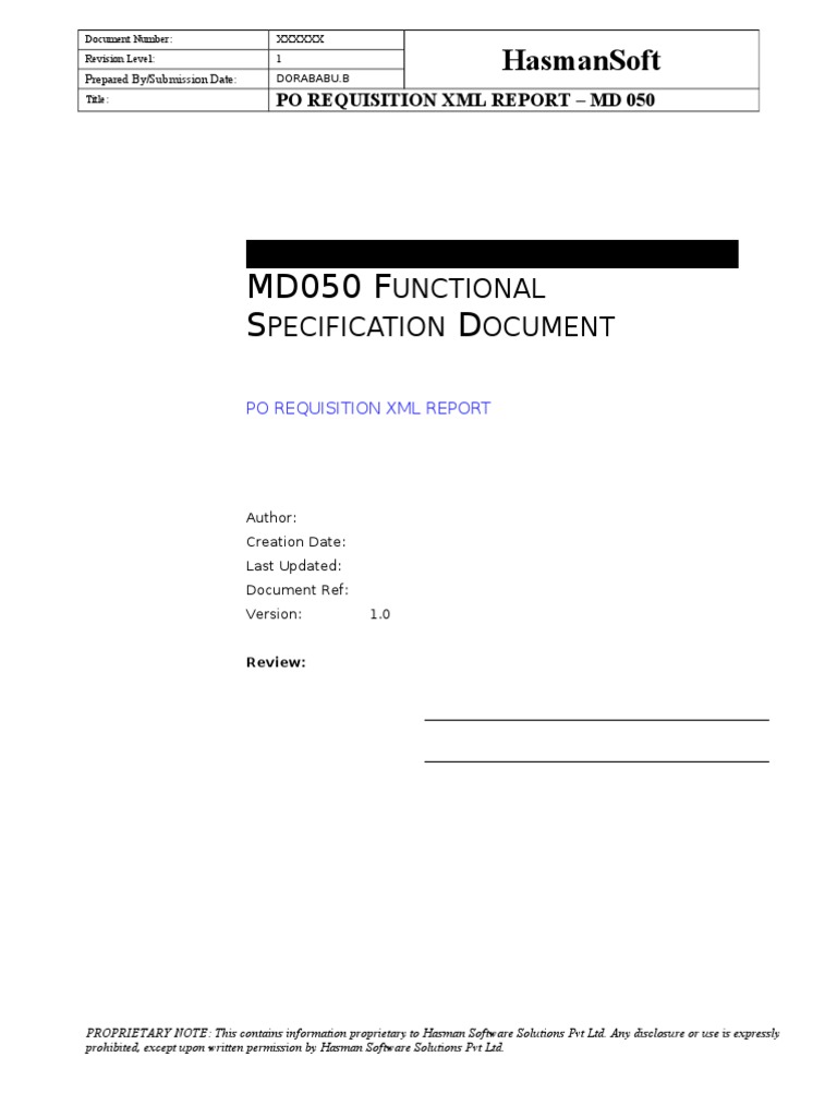 PO Requisition XML Reort-MD50 | PDF | Parameter (Computer Programming) | Proprietary Software