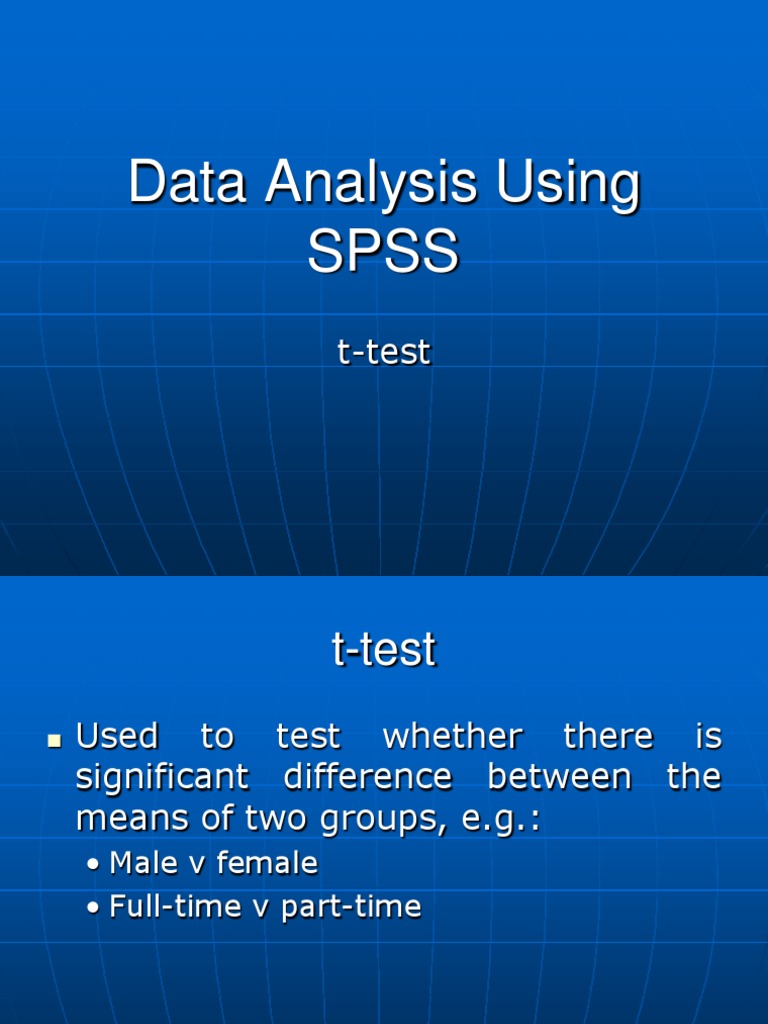 SPSS T-Test Analysis Guide | PDF | Student's T Test | Variance