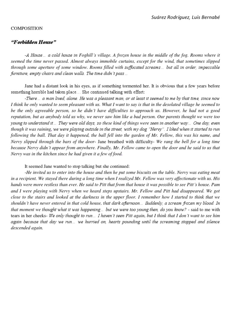 "Chilling Tale of the Forbidden House" | PDF