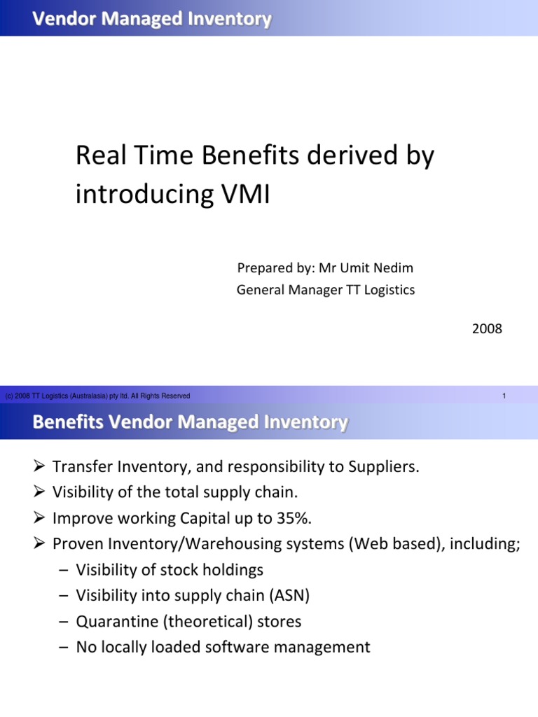 VMI Case Study in Malaysia | PDF | Invoice | Logistics