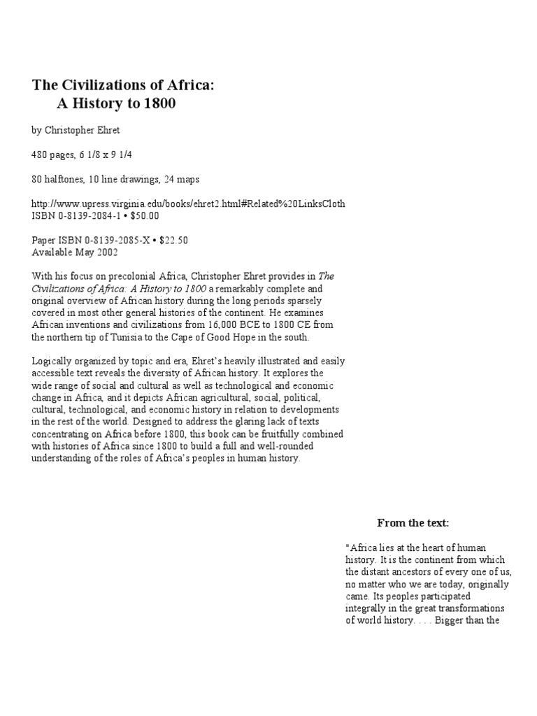 African History Pre-1800 Overview | PDF | West Africa | Africa