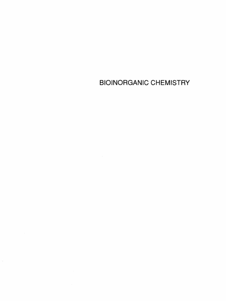 Bio Inorganic Chemistry | PDF | Iron | Chromium