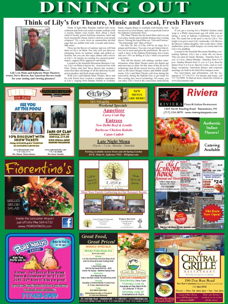 Dining Out Guide | PDF | Lunch | Western Cuisine