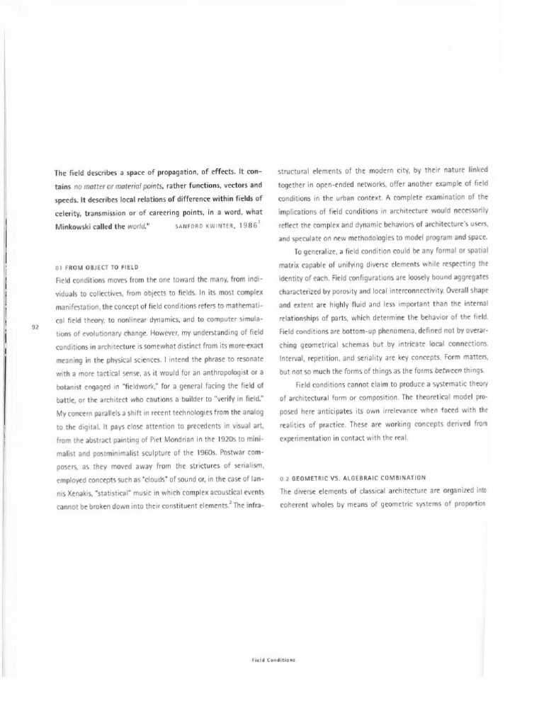 Stan Allen Field Conditions | PDF