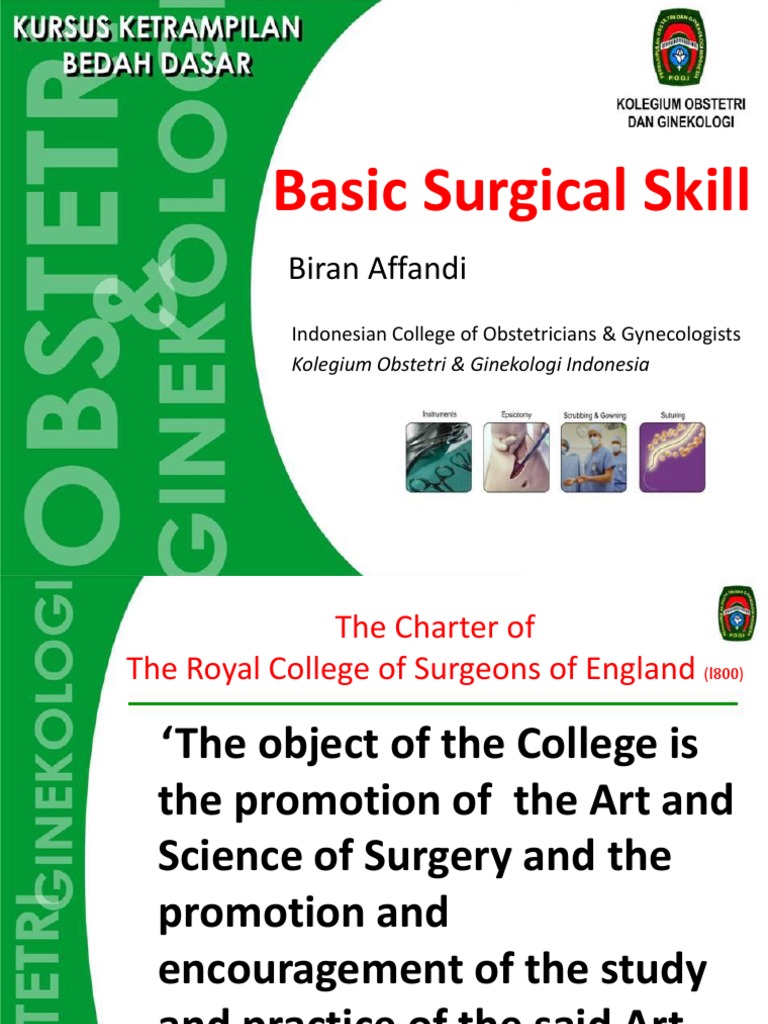 1 Pembukaan - Basic Surgical Skill | PDF