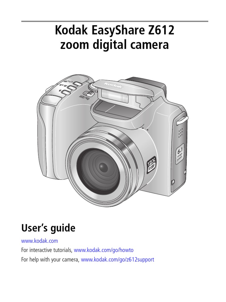 Kodak EasyShare Z612 Camera User Guide | PDF | Digital Camera Modes ...