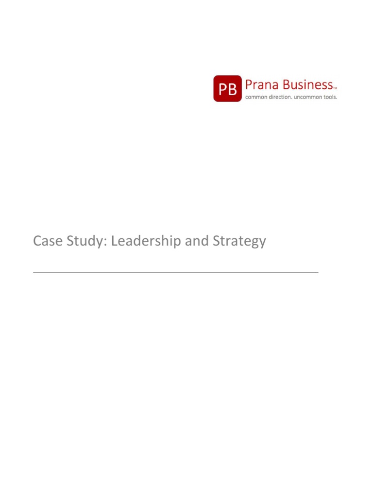Case Study - Leadership and Strategy | Download Free PDF | Chief ...