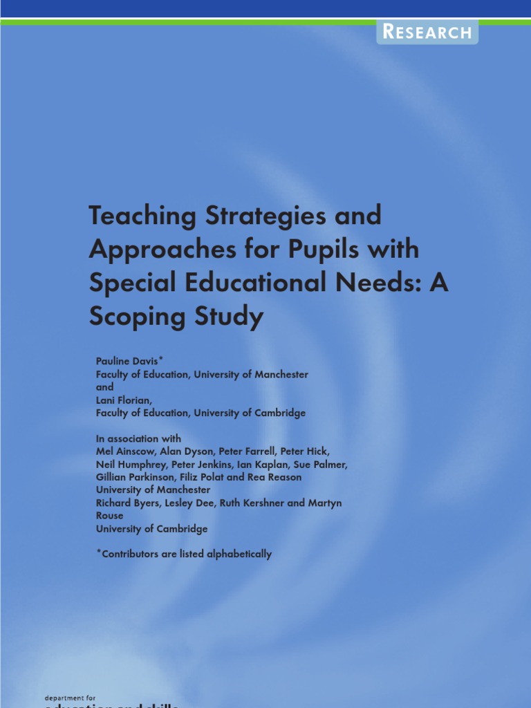 Teaching Strategies For SEN | Download Free PDF | Constructivism ...