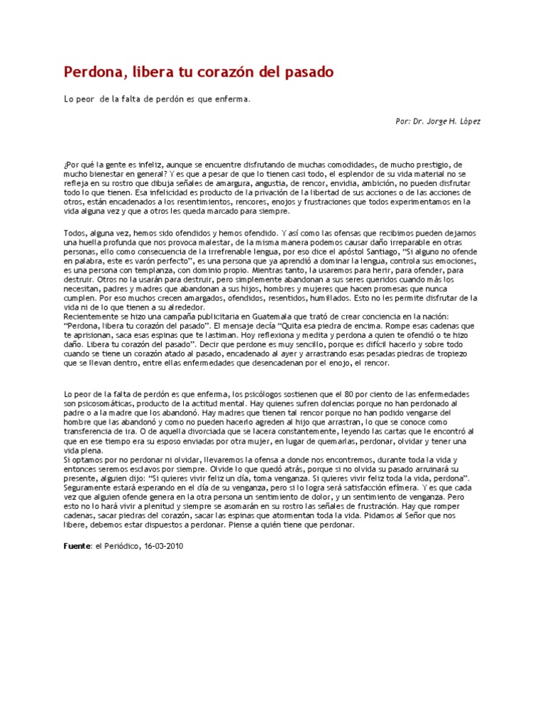 Perdón y Bienestar Espiritual | PDF | Santo | Venganza