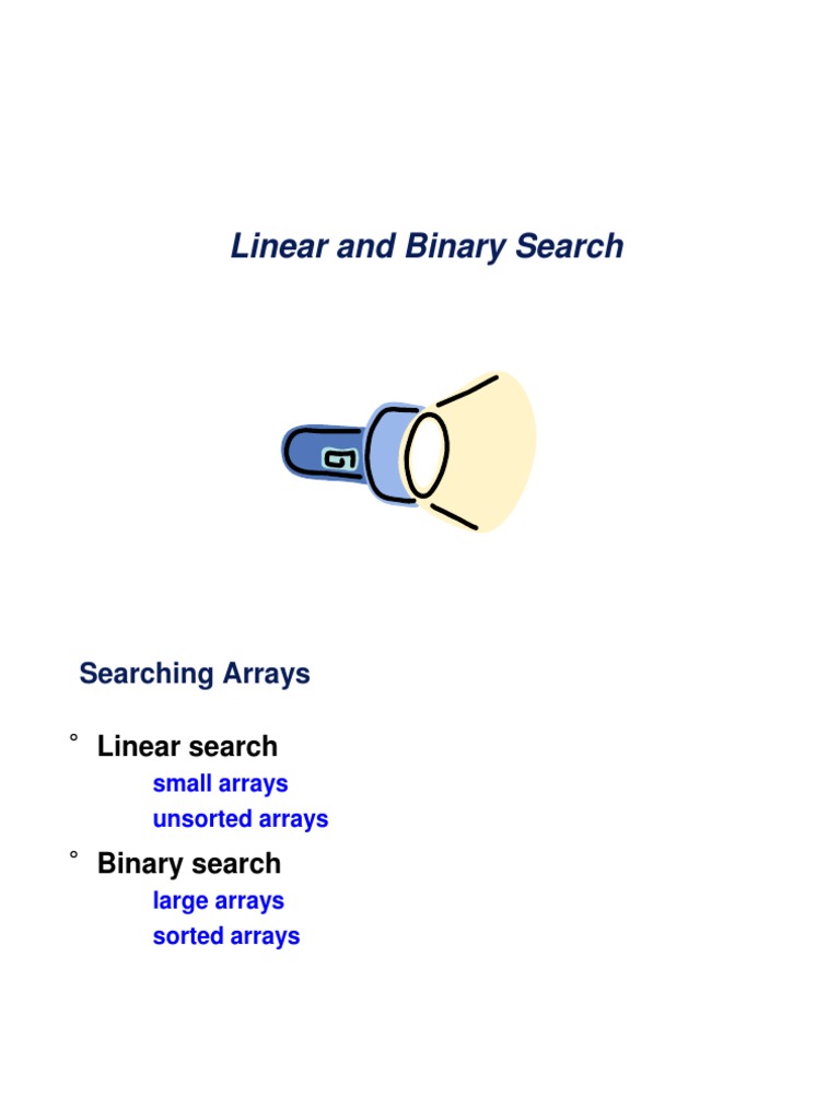Linear and Binary Search | PDF | Array Data Structure | Information ...