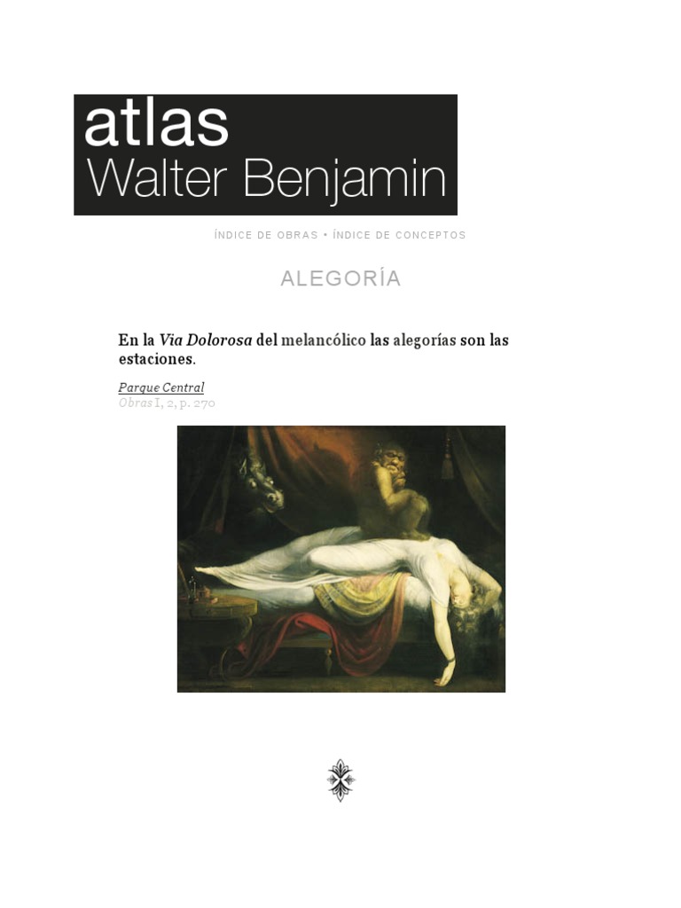 Atlas Walter Benjamin - Alegoría | PDF | Alegoría | Dialéctico