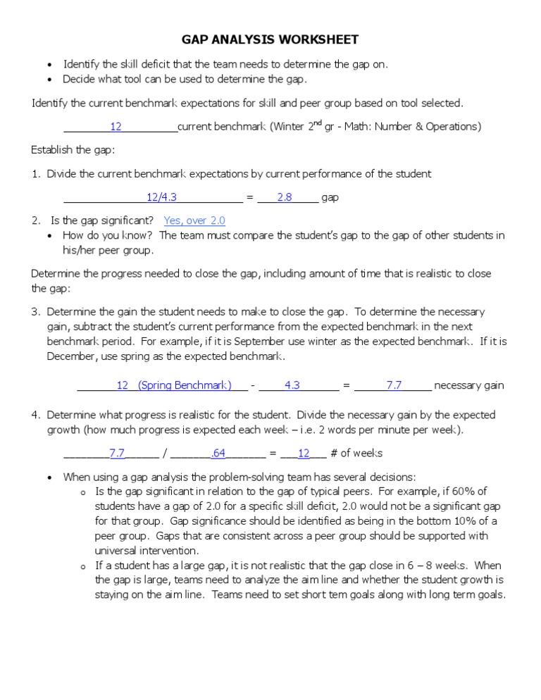 Gap Analysis for Student Skill Deficits | PDF | Career & Growth