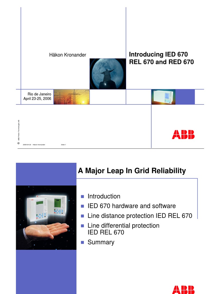 17 IED 670 REL670 RED670 | Optical Fiber | Telecommunication