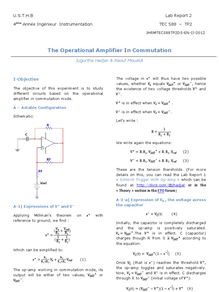 The Operational Amplifier in Commutation | PDF | Operational Amplifier | Analog Circuits