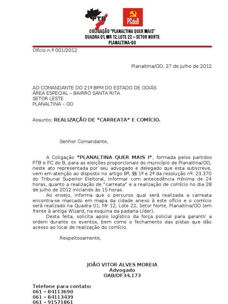 Modelo Ofício GR1 | PDF