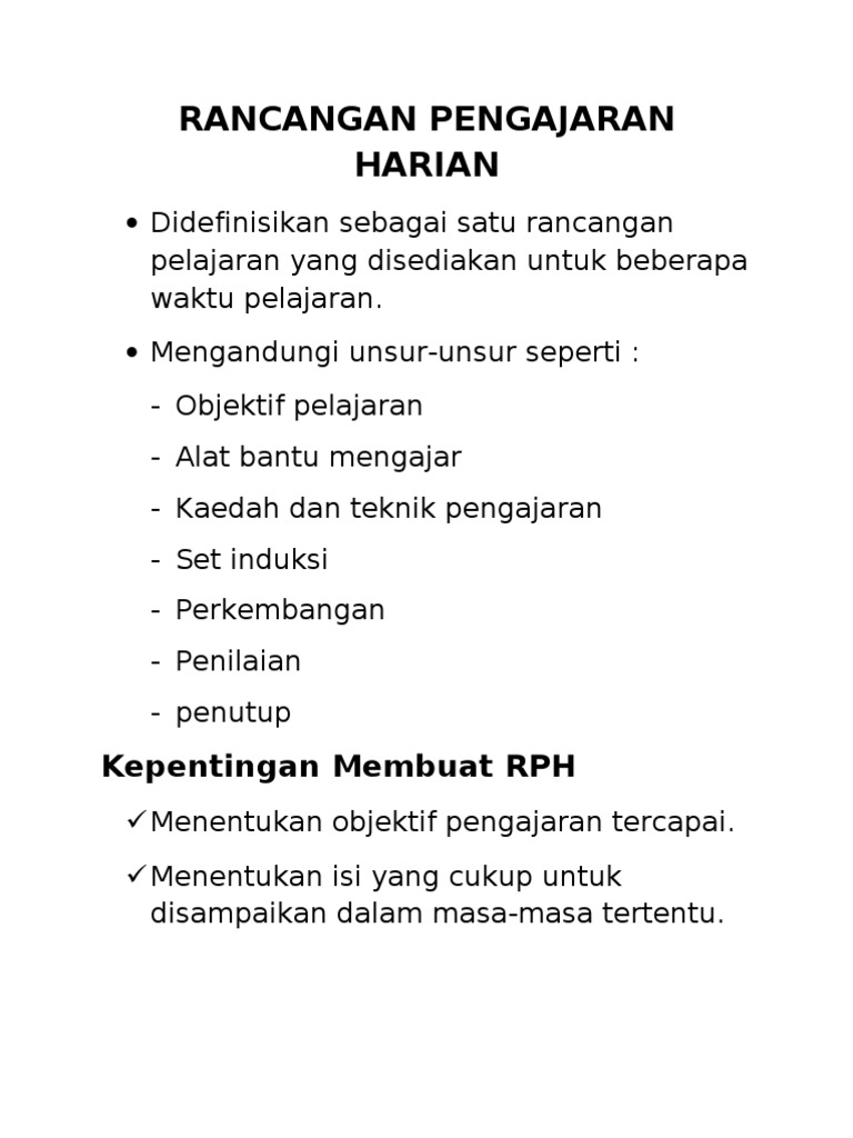 Nota RPH KH | PDF