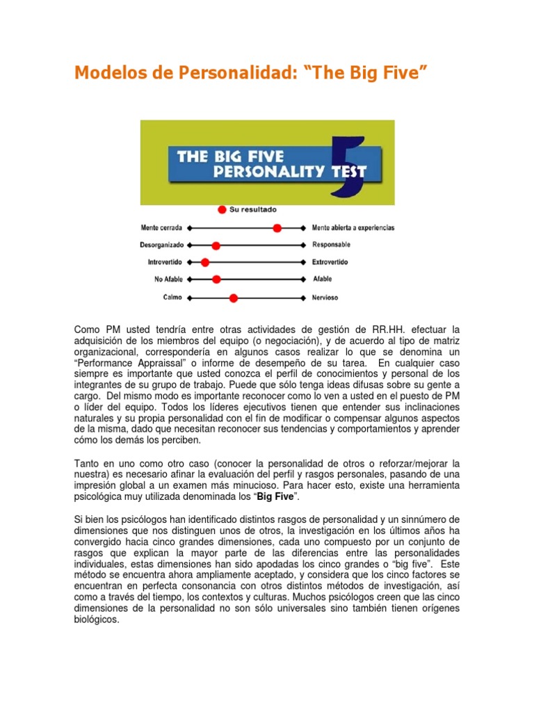 Big Five | PDF
